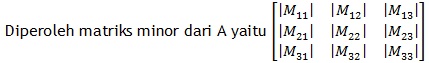 Halaman Isi: Minor Matriks