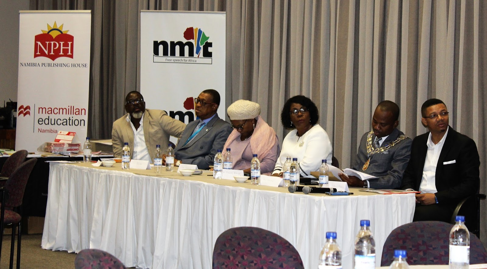 From left: Mr Axaro Thaniseb, Dr Jean-Pierre Ilboudo, Hon. Laura Mcloed ...