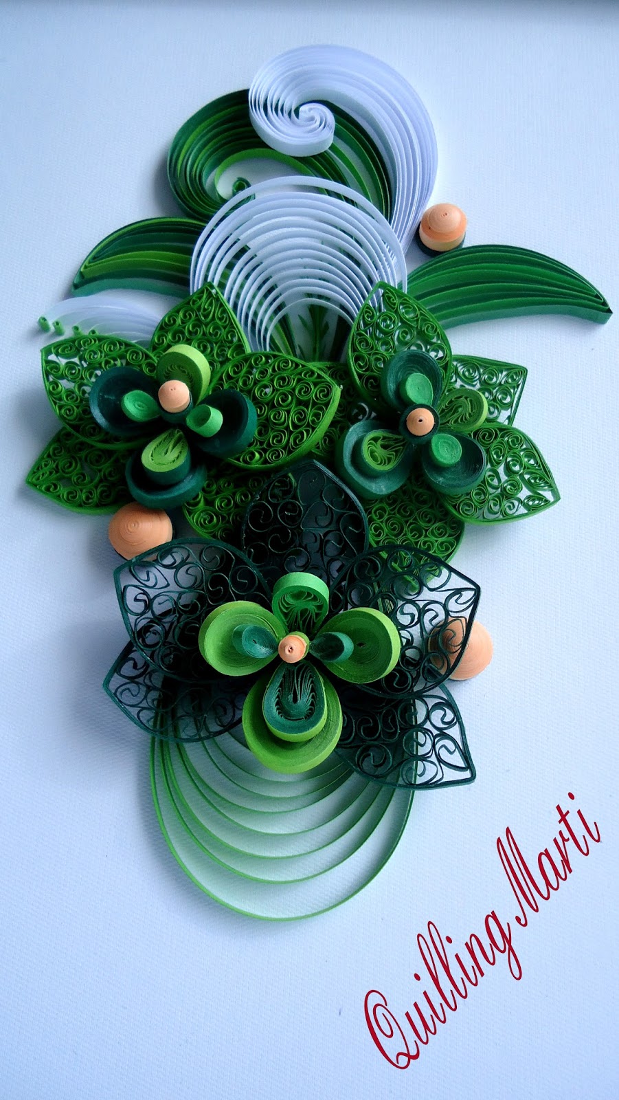 Quilling Marti: Green Quilling picture part 1