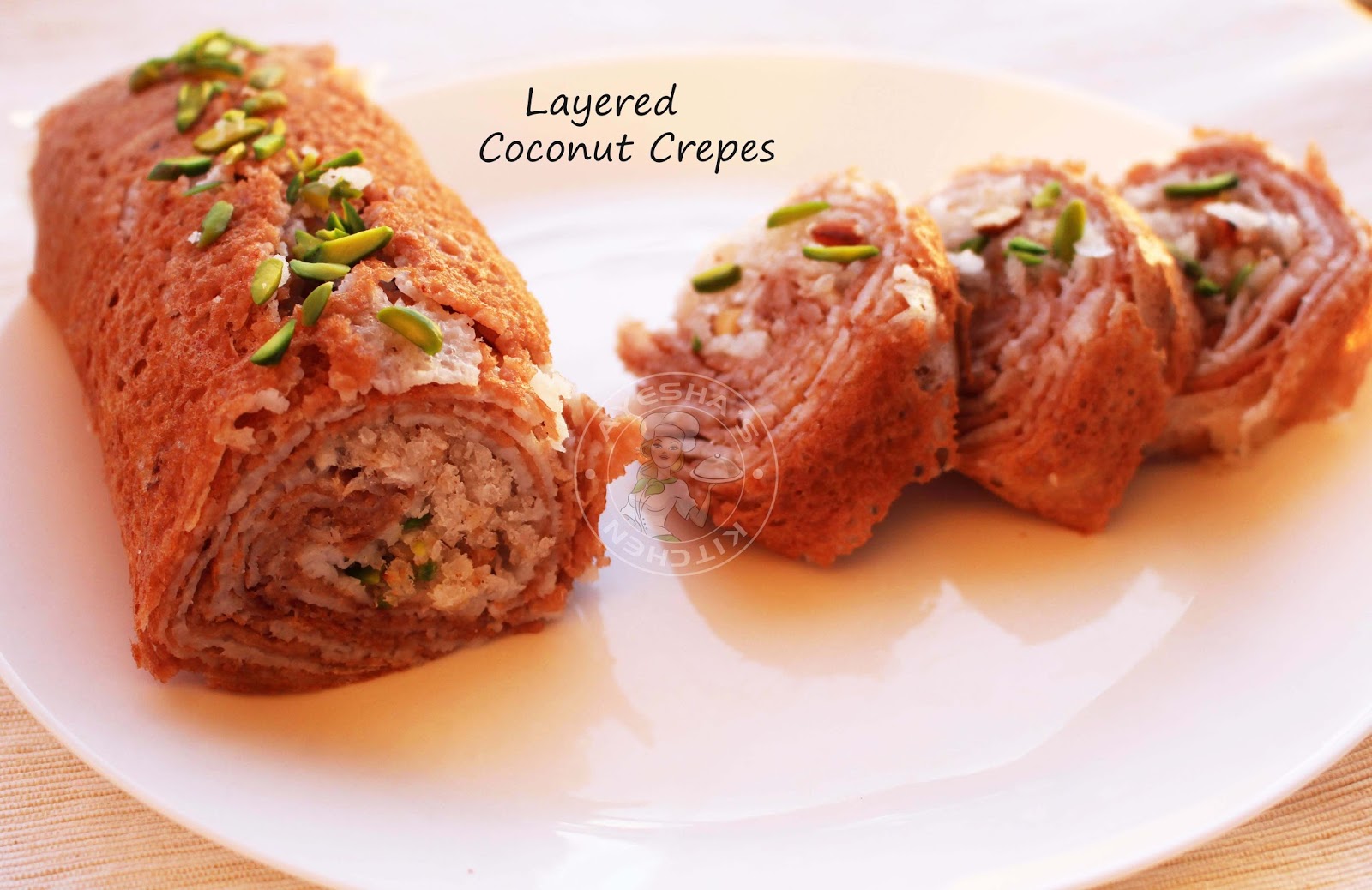 LAYERED COCONUT CREPES - QUICK AND EASY HEALTHY SNACKS