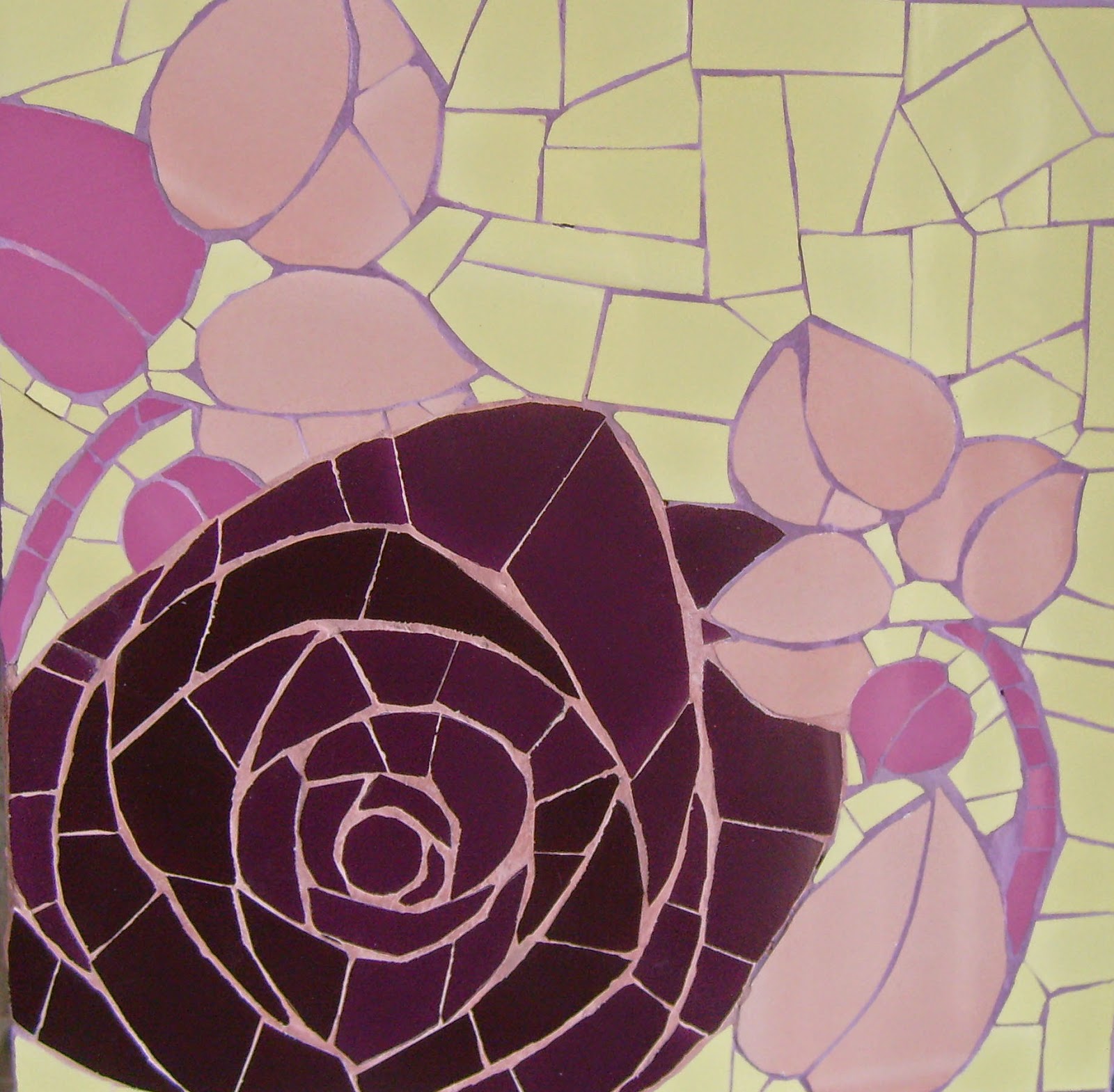 MOSAICOS CREATIVOS: Cuadro con Rosa / Tableau avec une rose