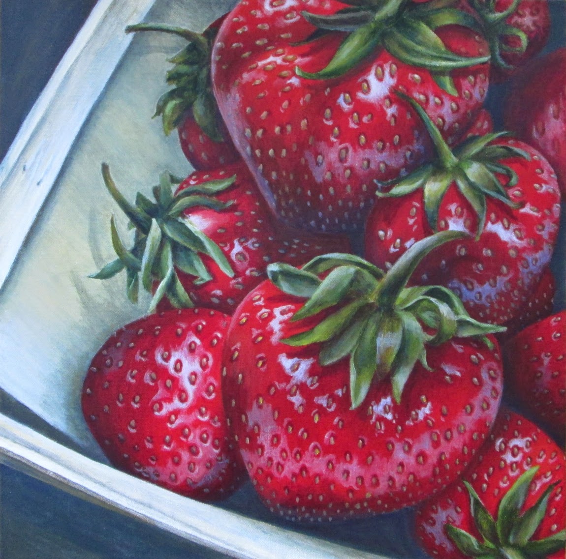Debbie Shirley Art: Berry Basket - Original Acrylic Painting of ...