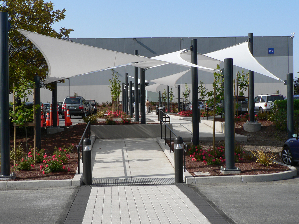 Tensile Fabric Shade Structures In UAE