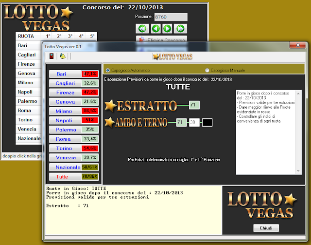 Scarica Gratis LOTTO VEGAS, il nuovo software per il gioco del lotto