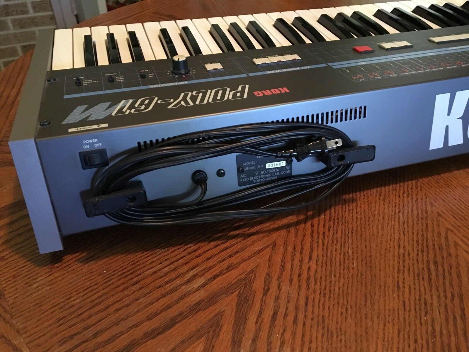 MATRIXSYNTH: Korg Poly 61M Analog Polyphonic Synthesizer 1983 SN 001681