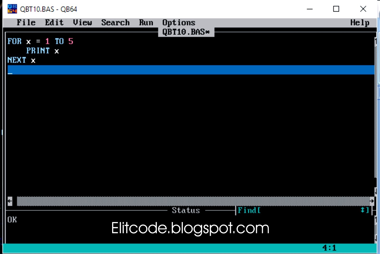 QBASIC TUTORIAL 10 - LOOPS ~ ELITCODE - Learning Starts Here