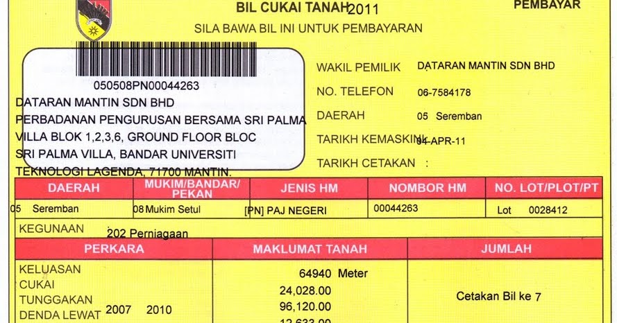 Real Property in Malaysia: Quit Rent (Cukai Tanah) and Assessment Rates ...