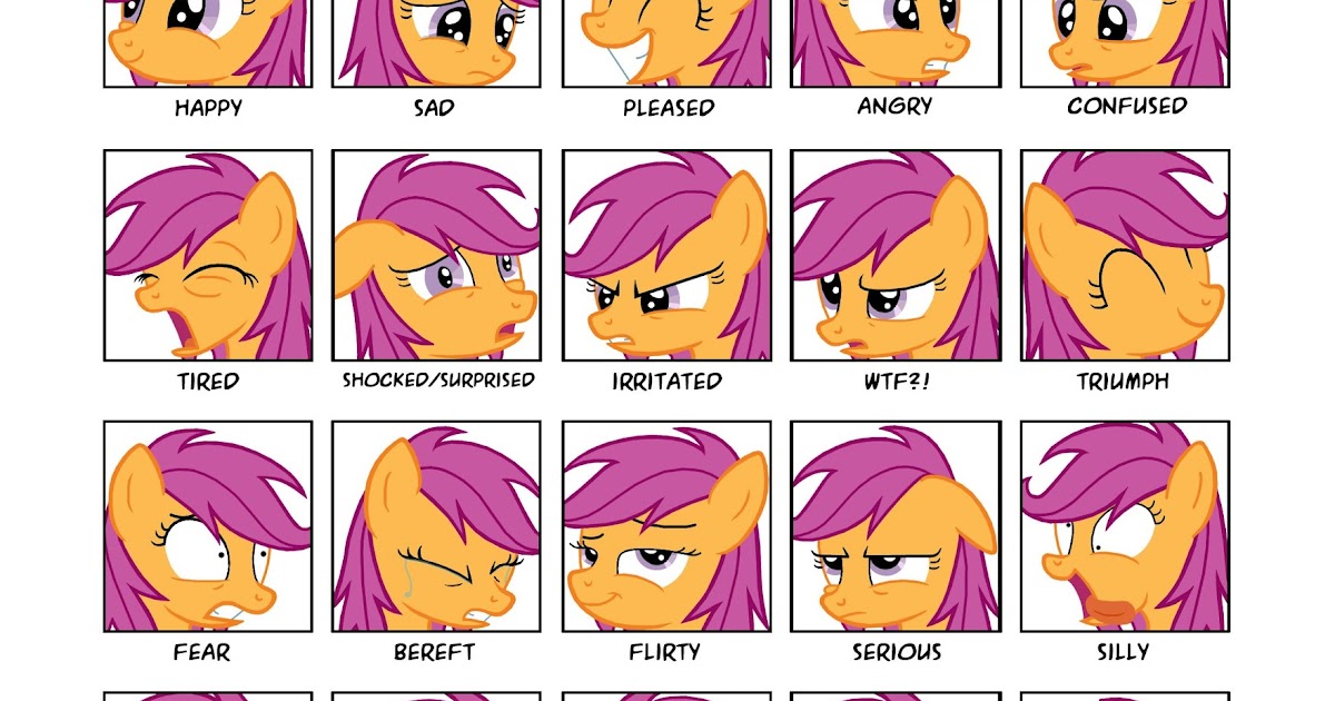 Equestria Daily - MLP Stuff!: Pony Expressions Sheet