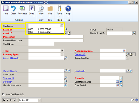 Dynamics GP: Purchasing Fixed Assets through Purchase order processing Dynamics GP: Purchasing Fixed Assets through Purchase order processing