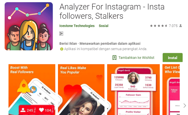 Aplikasi Cek SIapa Saja Unfollow Akun Instagram - MeAplikasi