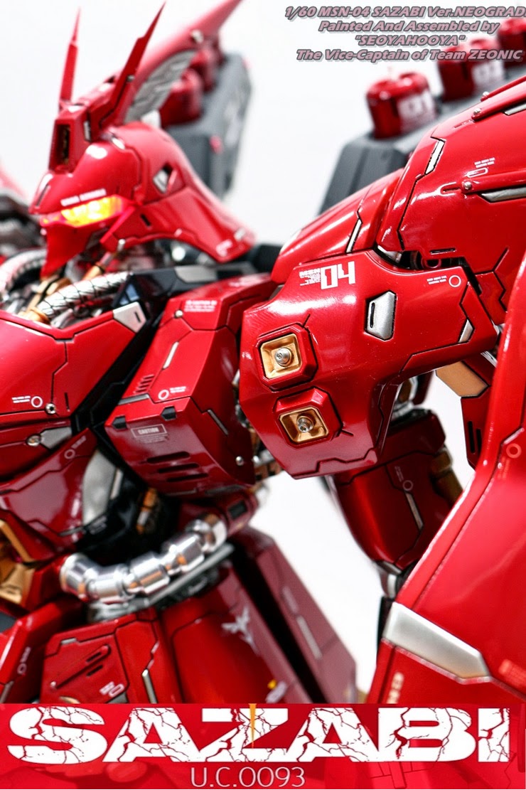 GUNDAM GUY: NeoGrade 1/60 MSN-04 Sazabi - Painted Build