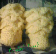 Crochet Freak: Crocodile Stitch Booties *Free Pattern*