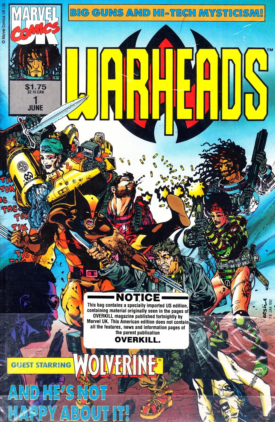 STARLOGGED - GEEK MEDIA AGAIN: 1992: WARHEADS Issue 1 (Marvel UK)