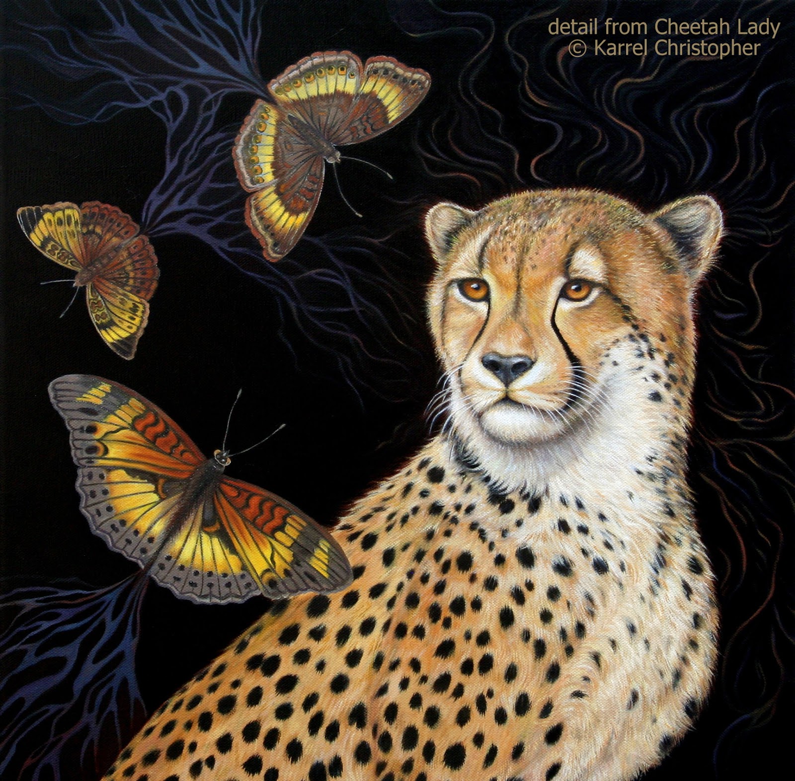 KARREL's Creative Path: CHEETAH 4 ~ Original Oil Painting