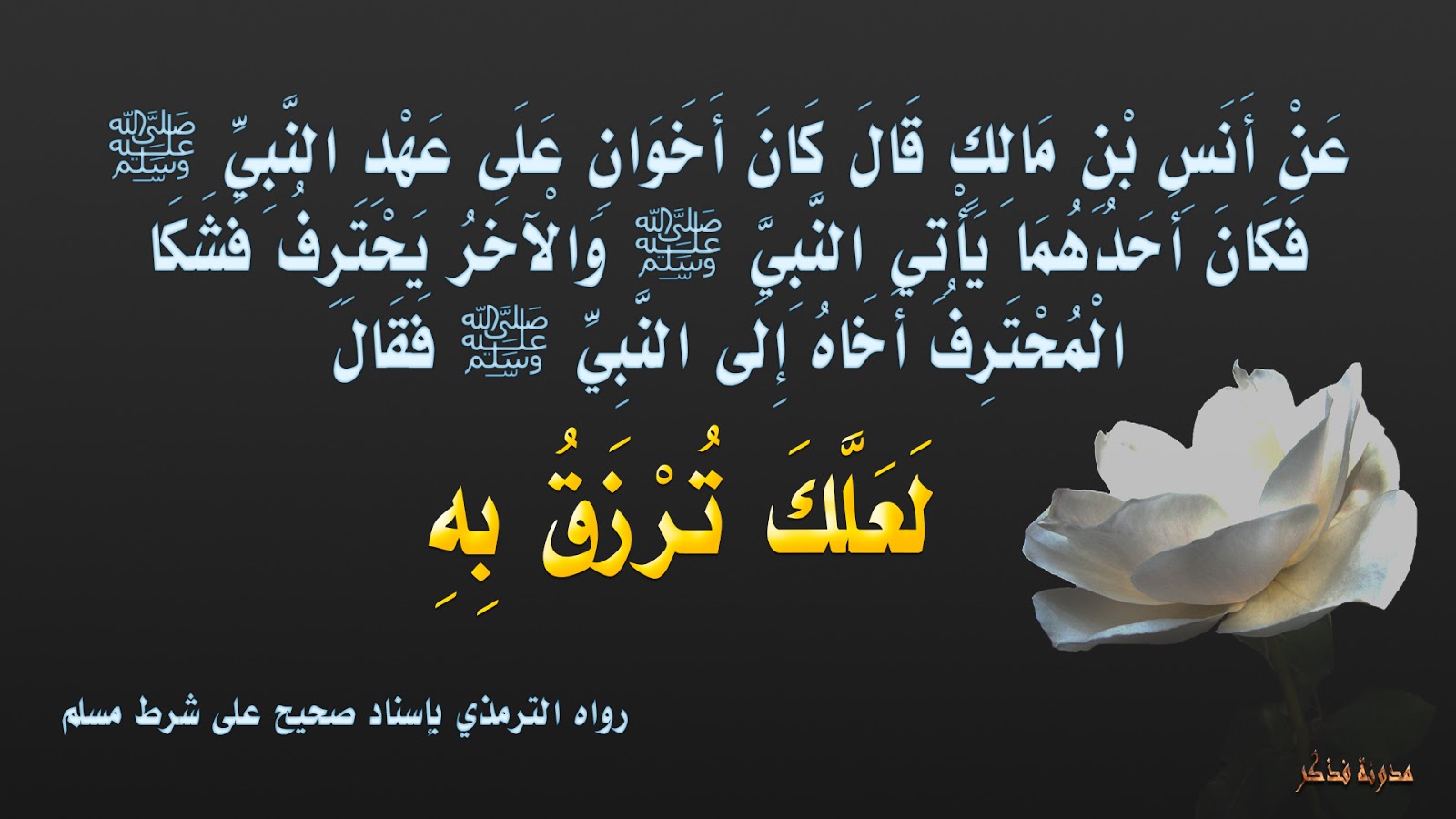 شرح الحديث النبوى الشريف كان اخوان على عهد النبى صل الله علية وسلم