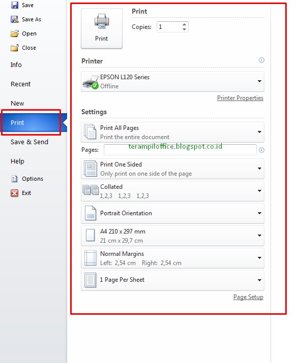 Kupas Menu File Microsoft Word 2010 Terbaru - Terampil Office