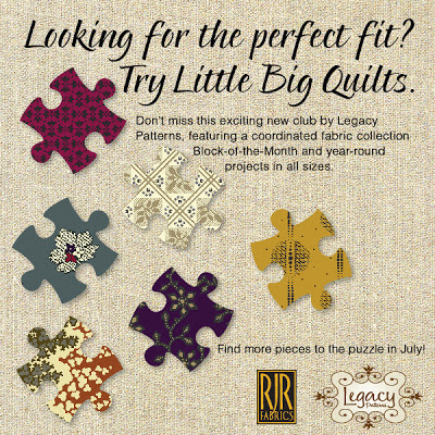 Legacy Patterns: RJR Fabrics New Club: Little Big Quilts by Legacy Patterns