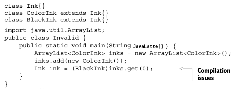 Java-Latte: ClassCastException in Java Java-Latte: ClassCastException in Java