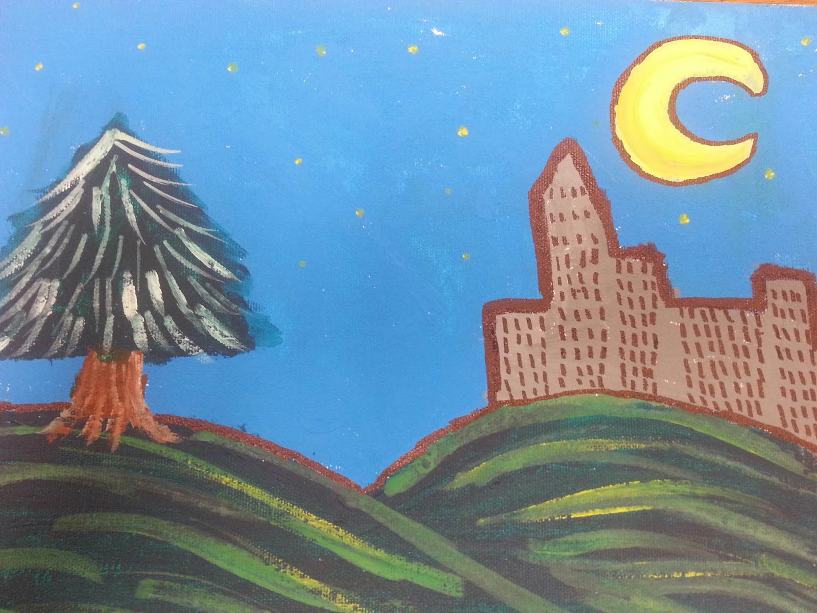 Tales from the Traveling Art Teacher!: Landscapes with 5th Grade ...