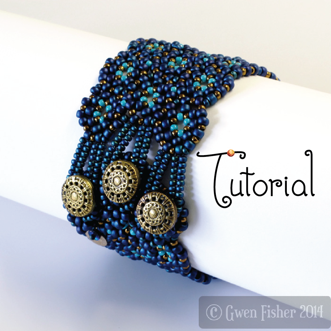 gwenbeads: TUTORIAL Lozenge Bracelet Beaded Angle Weave with Button ...