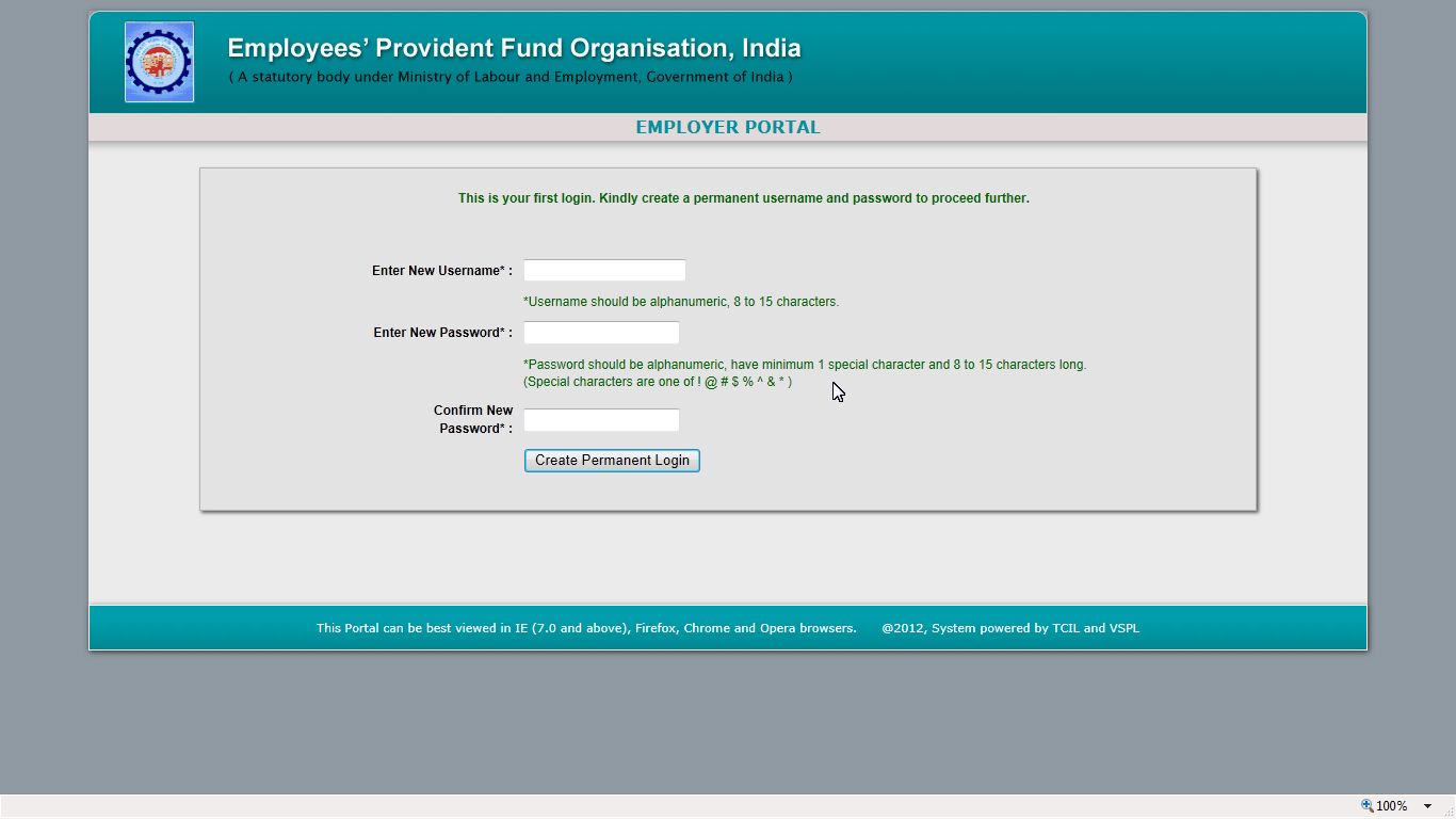 EPFO E-RETURN: EPFO Employer E-Sewa (Registration)
