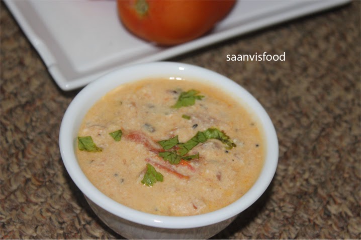 Saanvis food: Tomato Perugu Pachadi // Tomato Yogurt Chutney