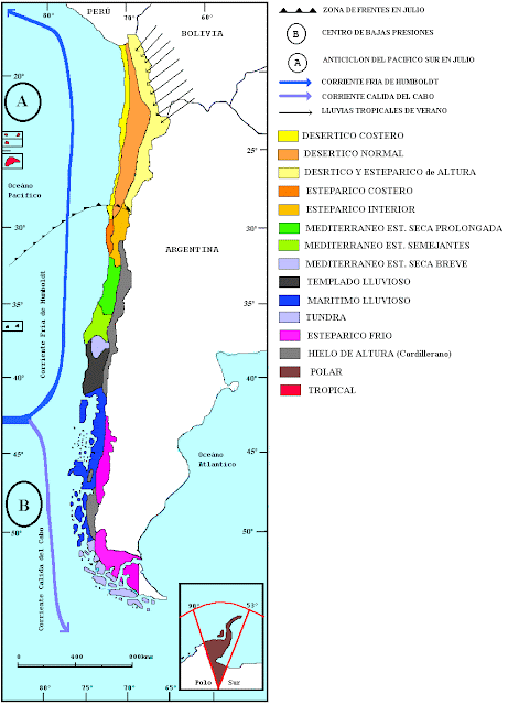Geografía turística: Climas de Chile