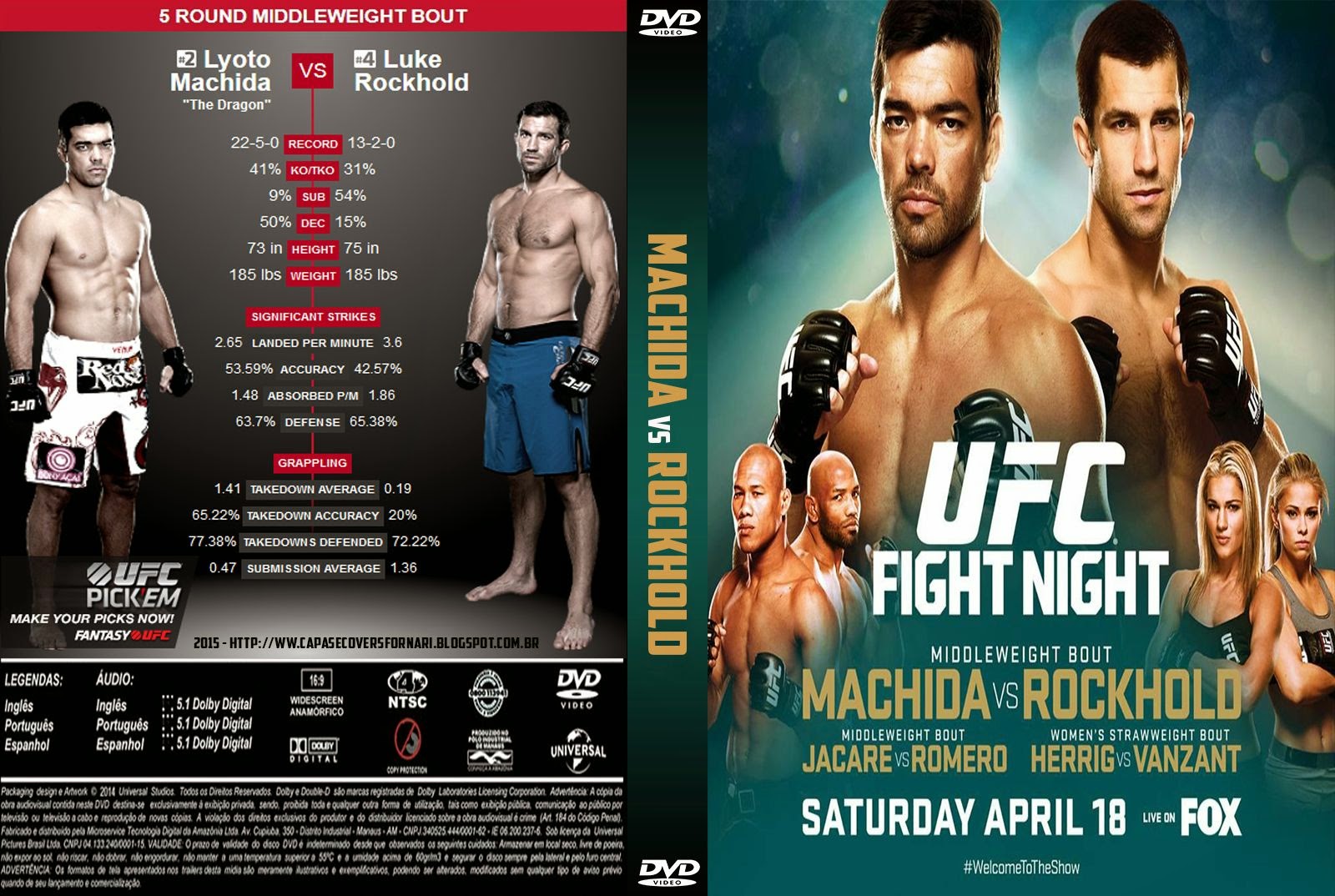 REI DA MATRIZ CAPAS E COVER: UFC FIGHT NIGHT 2015