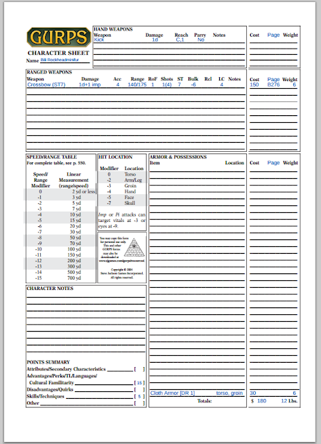 GURPS rōl-play site