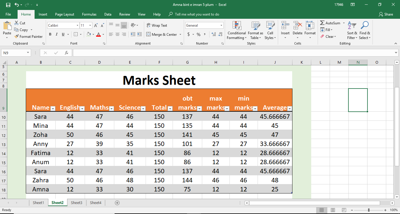 ICT Corner by BTSC: MS Excel - Grade 5 Projects