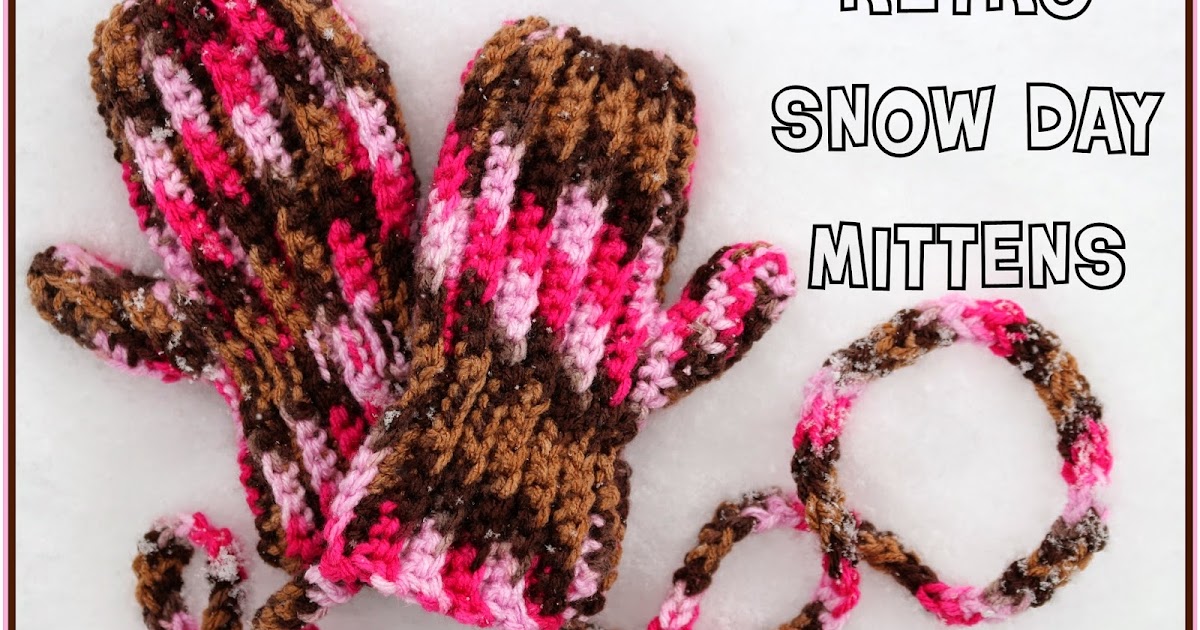 Crochet Supernova: Retro Snow Day Mittens