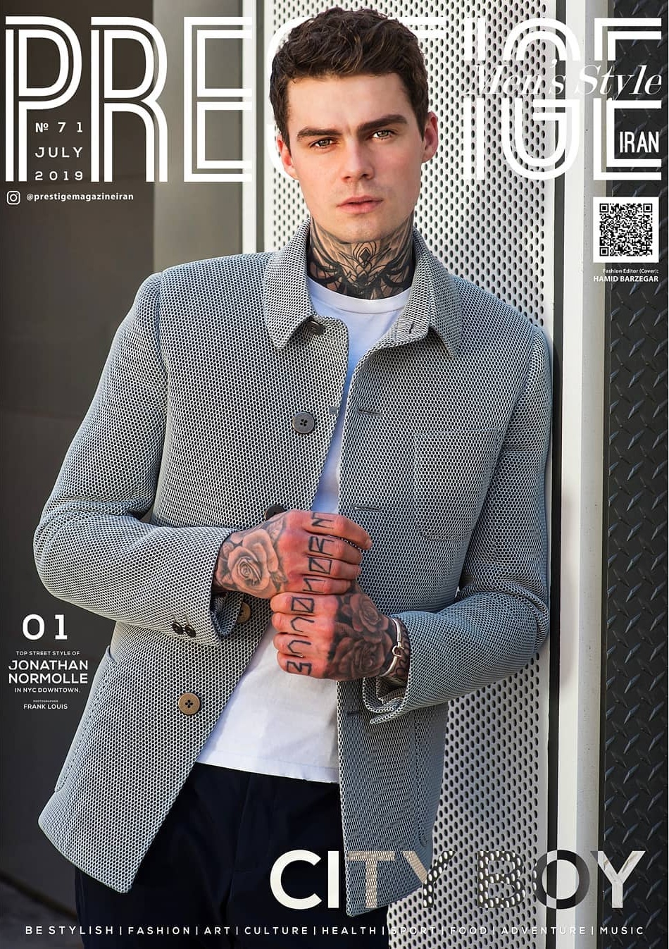 Jonathan Normolle para Prestrige Magazine Irán por Frank Louis