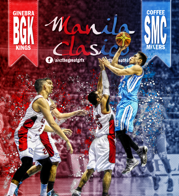 Mico Halili: PBA Fan Art - San Mig Coffee, Ginebra, Manila Clasico and ...