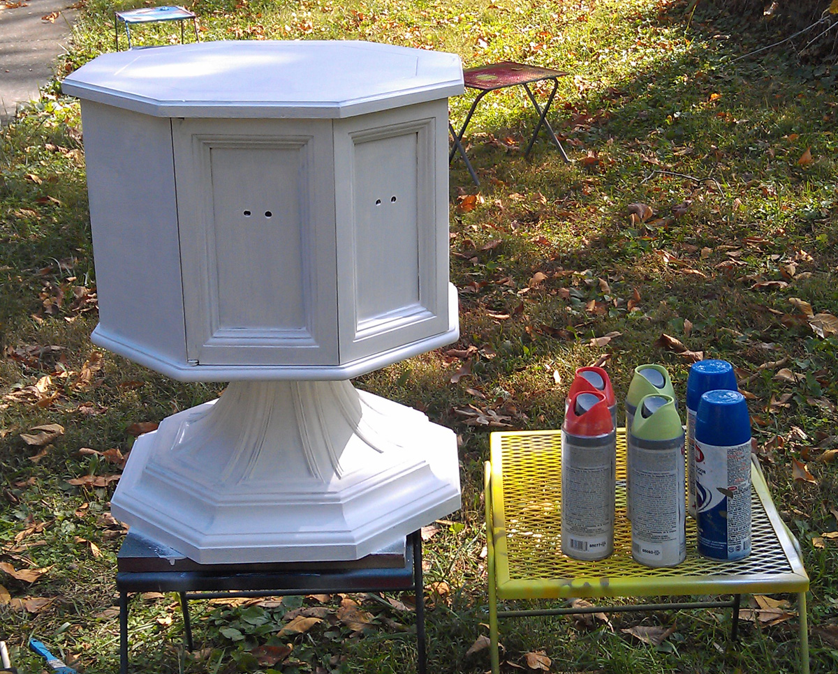 Cool Stuff Art Gallery: Orange Upcycled, Re purposed Table Stand Cool Stuff Art Gallery: Orange Upcycled, Re purposed Table Stand