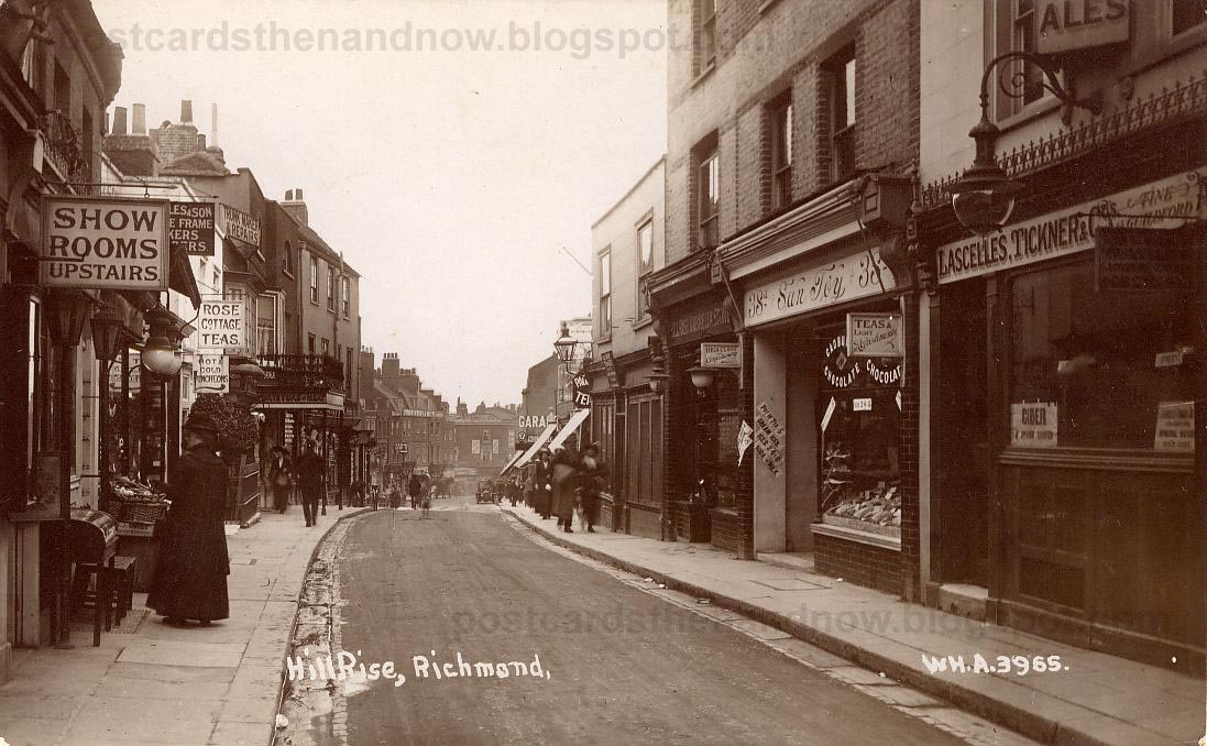 Postcards Then and Now: Surrey, Richmond, Hill Rise c1905 and c1913