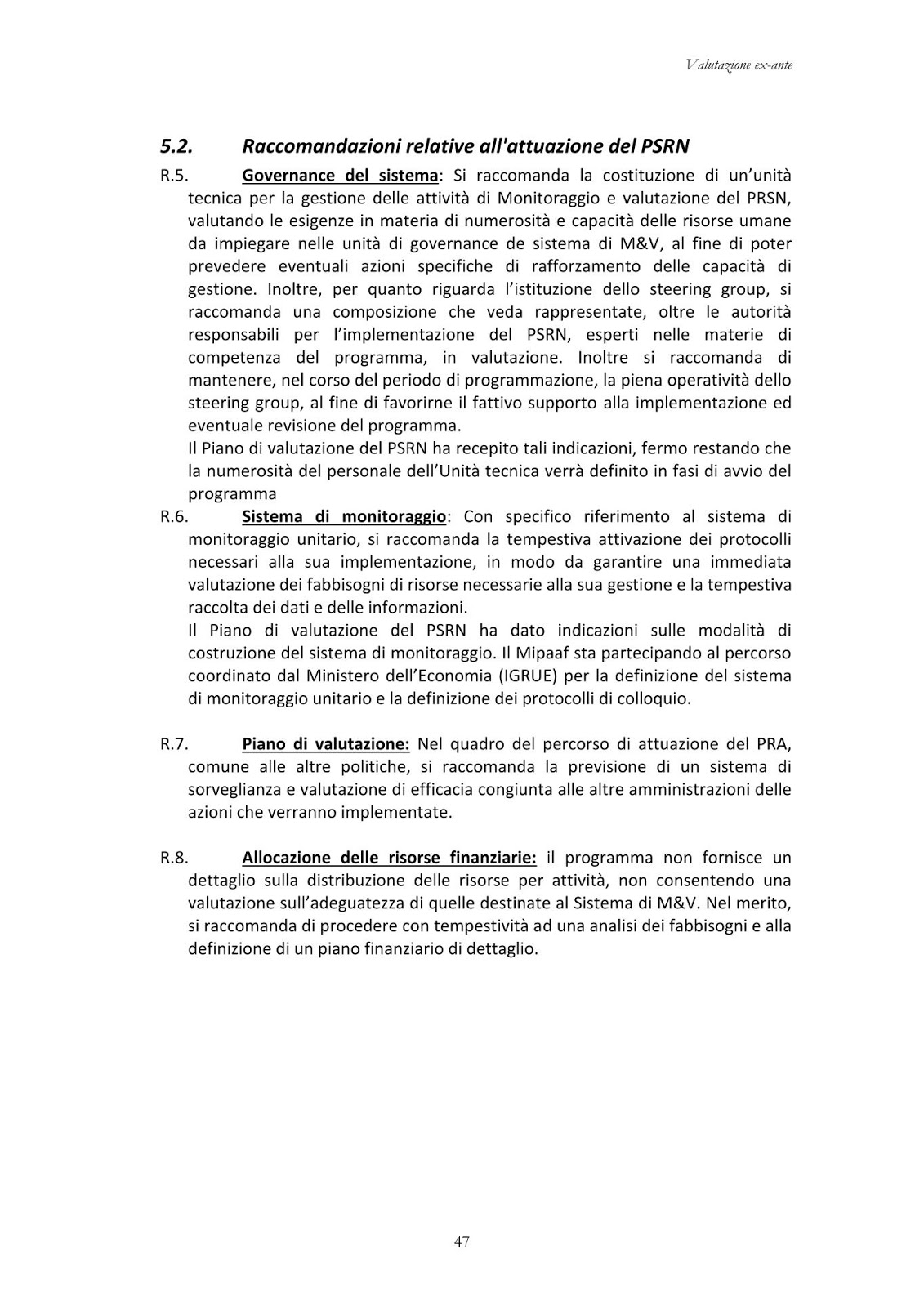 PSRN: la versione 4.1, 8° puntata