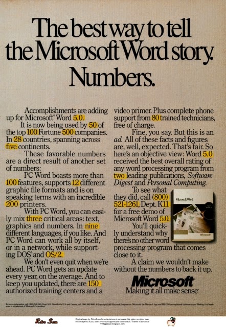 Rétro Scan: Microsoft Word 5.0 (1989)