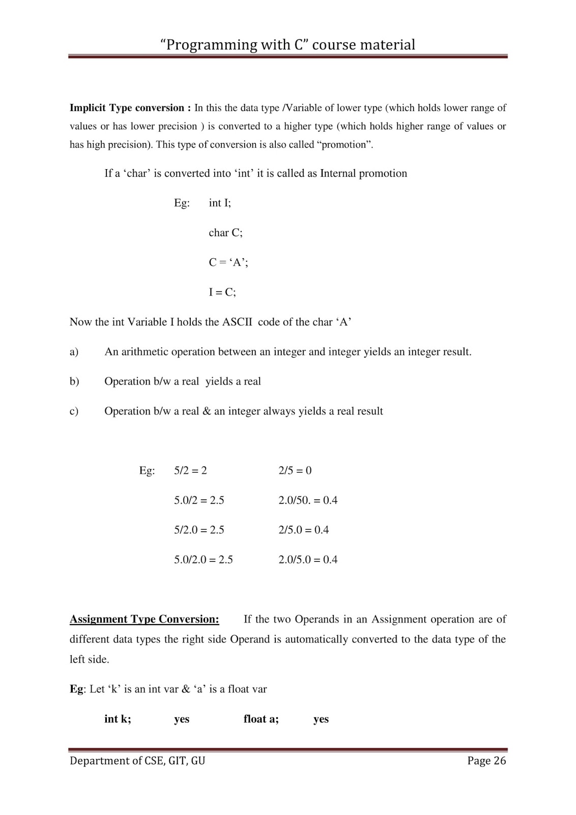 Dr. Mrinal Paliwal Blog: Basic Program Structure and Operators