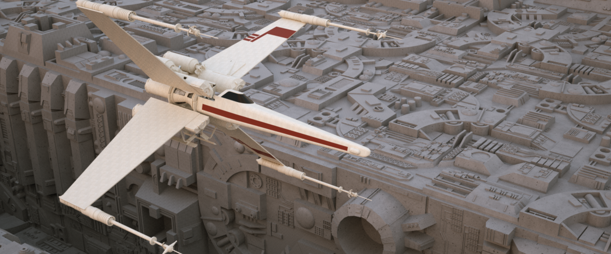Stinson's All Things Star Wars Blog: Colin Cantwell X-wing concept model