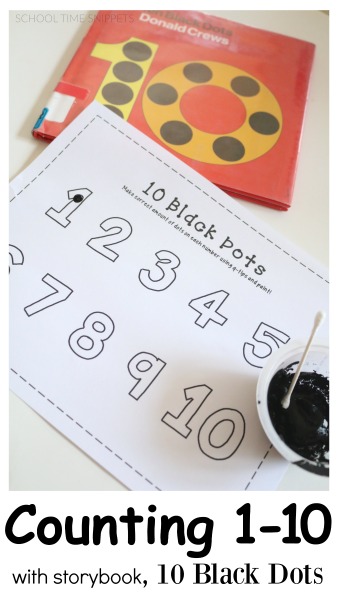 10 Black Dots Q-Tip Painting | School Time Snippets