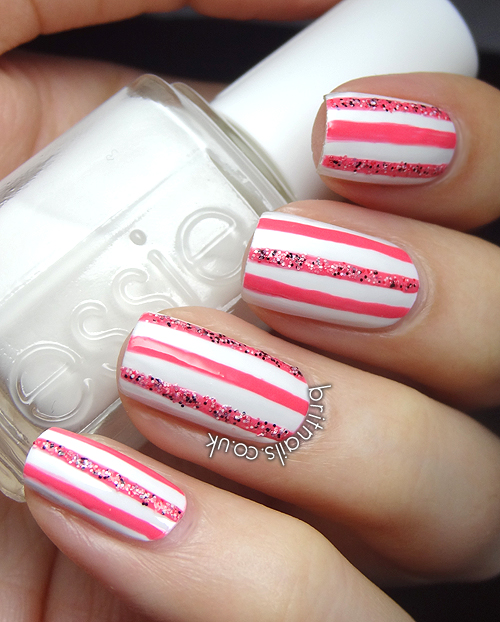 Pink Candy Stripes | Brit Nails