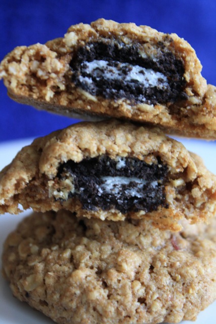 The Traveling Spoon: Oreo Stuffed Oatmeal Cookies: One Cookie Dough ...