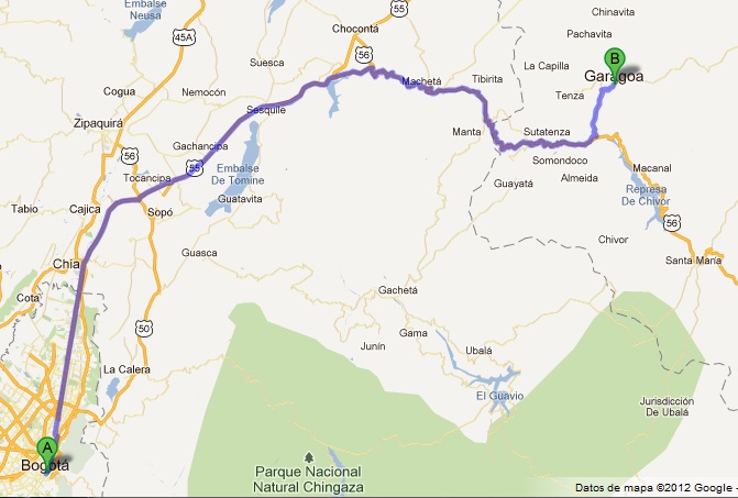 Esmeraldas Tour Chivor! Boyacá, Colombia: UBICACIÓN DESTINO