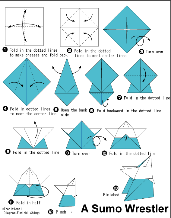 Sumo - Easy Origami instructions For Kids