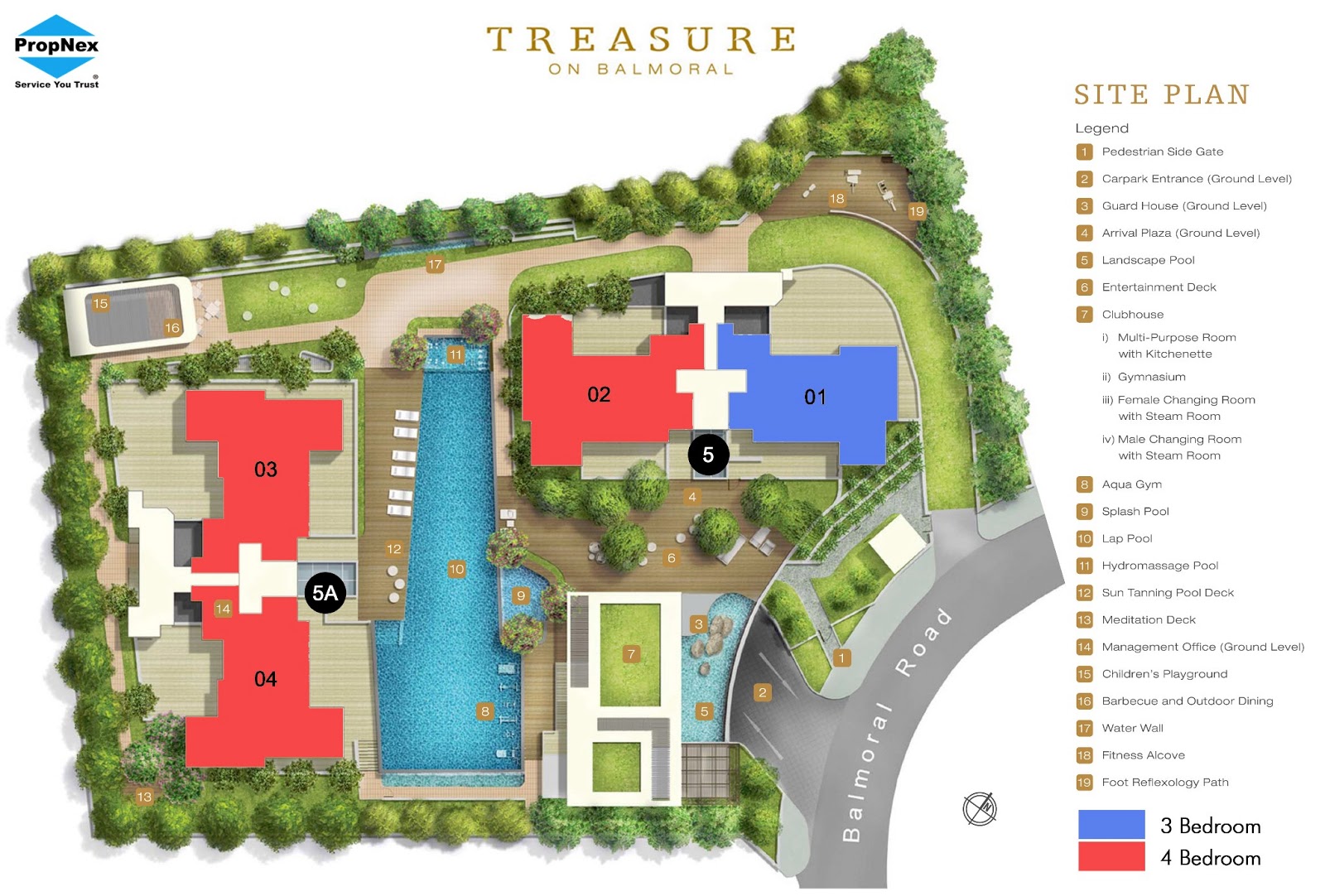 Treasure on Balmoral: Layout
