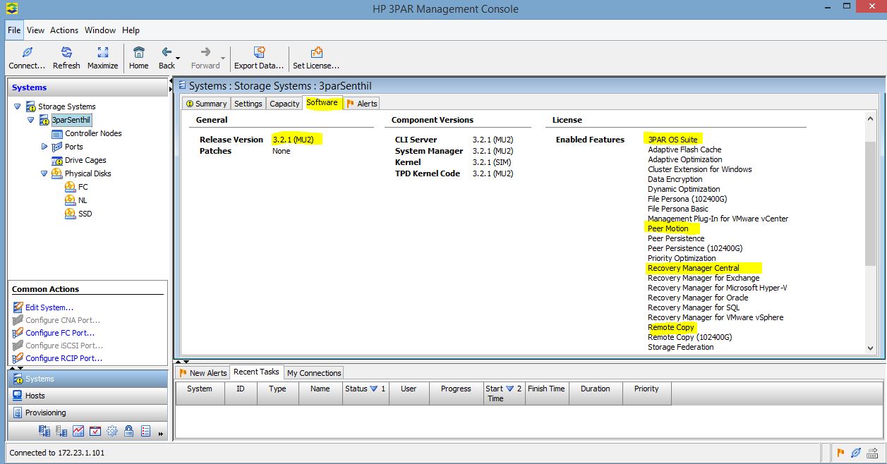 Remote Infrastructure Management: HP 3PAR Storeserv Tutorial
