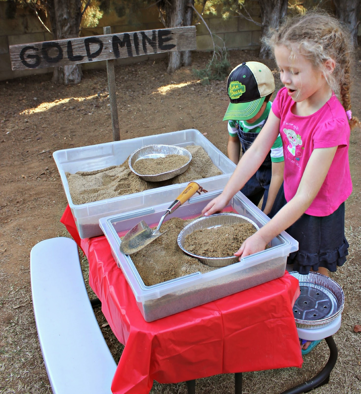 Kids Panning For Gold
