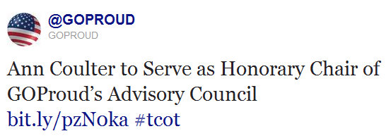 Ann Coulter Joins GOProud - Joe.My.God.
