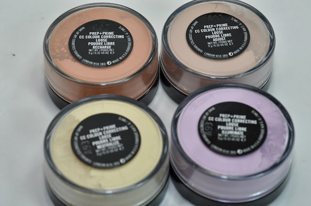 MAC Prep + Prime CC Colour Correcting Loose Powder Swatches, Review ...
