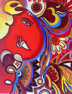 Artists of India: Abstract Ganesh Paintings by Manisha Vedpathak